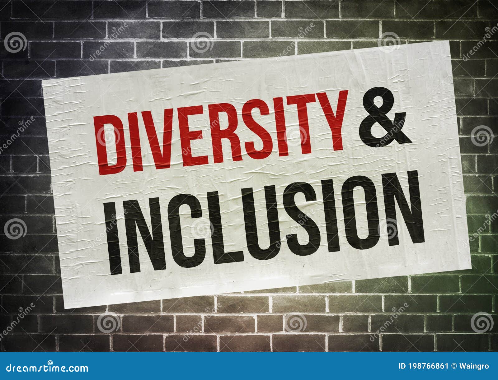 Diverity and Inclusion. Message Written on a Poster Stock Illustration ...