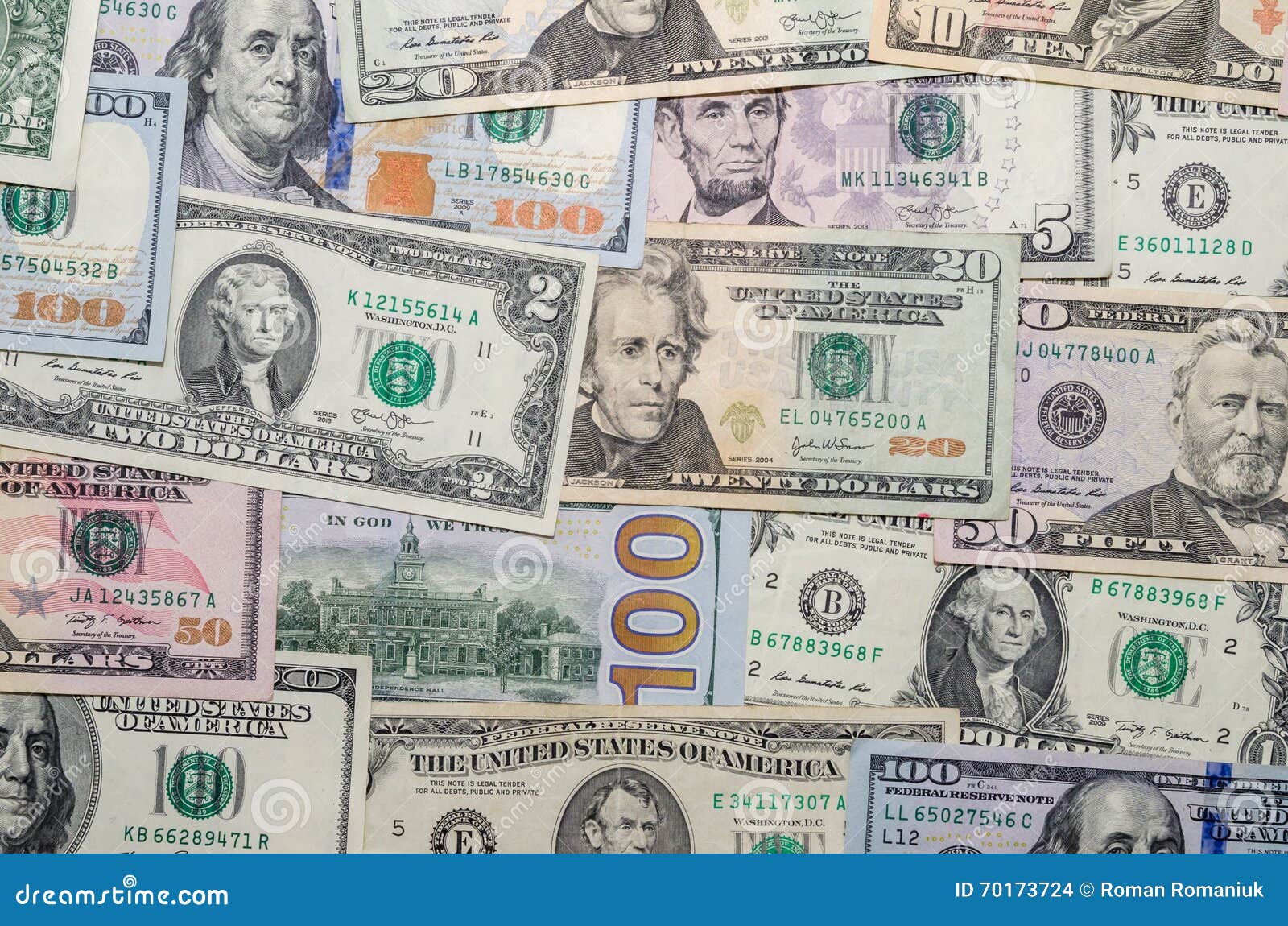 Divers Billet De Banque De Dollar US Photo stock - Image du cent, cinq ...