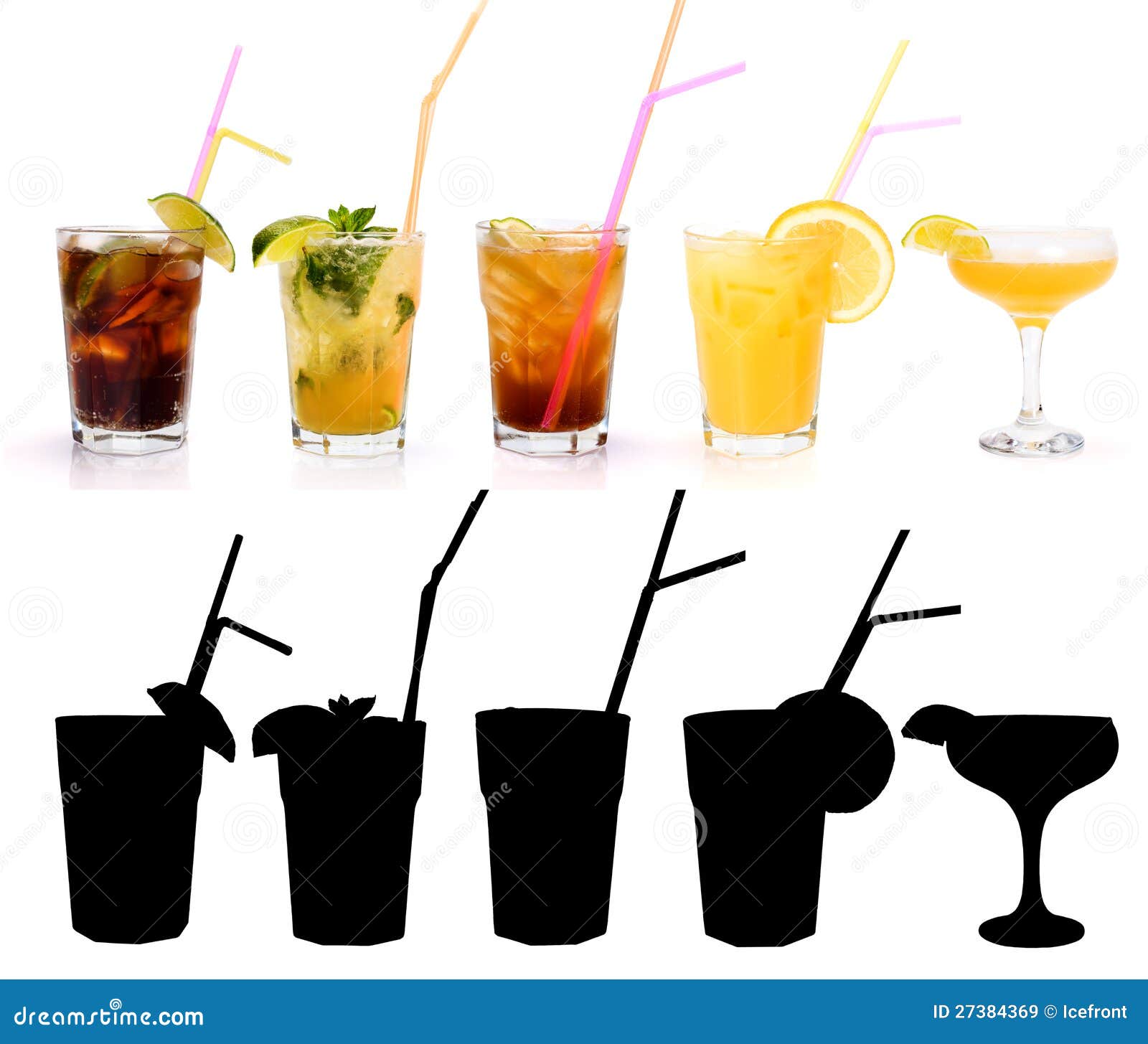 Divers Cocktails Alcooliques Image stock - Image du chaux, mélangé ...