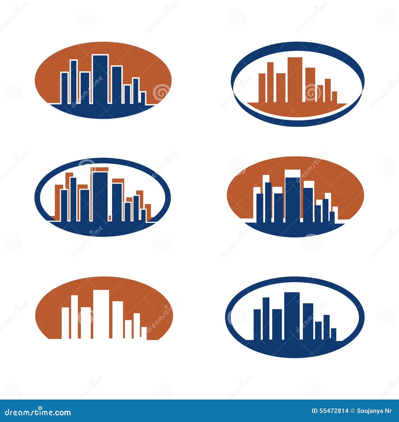 Divers logos d'un bureau illustration de vecteur. Illustration du ...