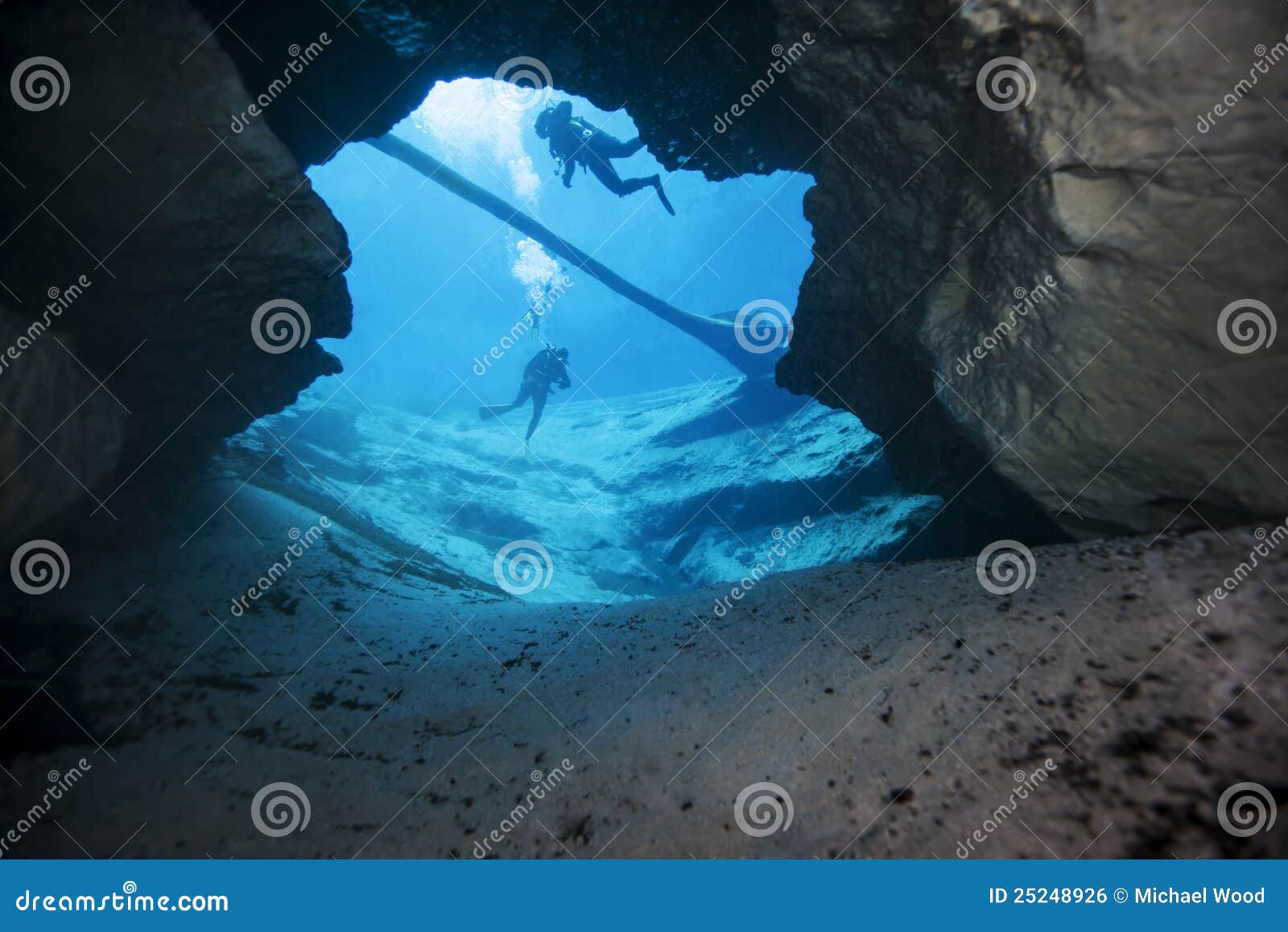 Divers Outside - Morrison Springs Cavern Stock Photo - Image of clear ...