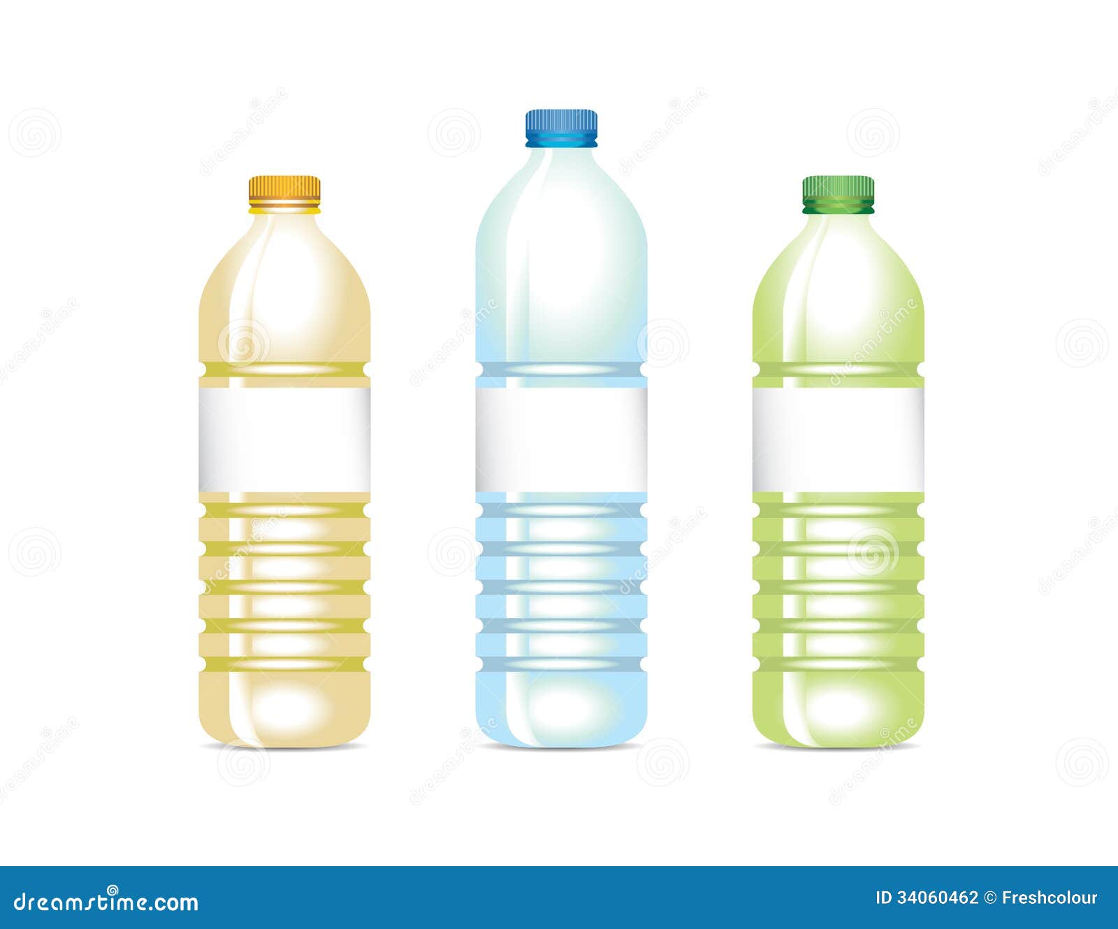 Diversas Botellas Del Plástico Del Vector Ilustración del Vector ...