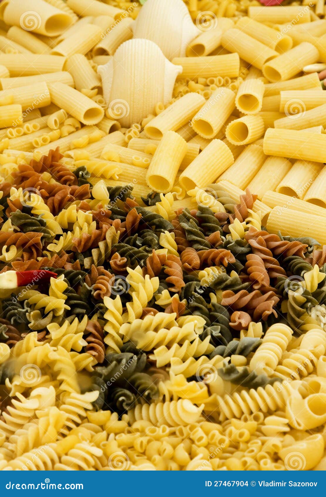 Diversas clases de pastas foto de archivo. Imagen de sabroso - 27467904