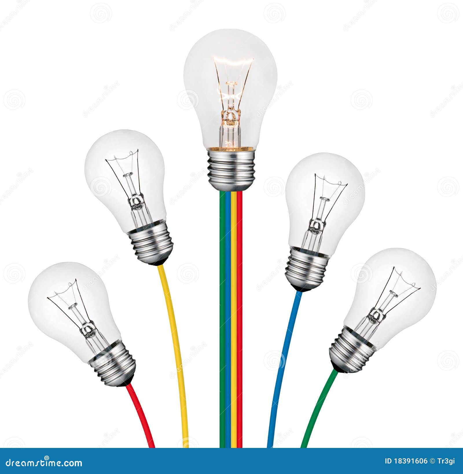 Diversas Ideas - Concepto De La Bombilla Aislado Stock de ilustración ...