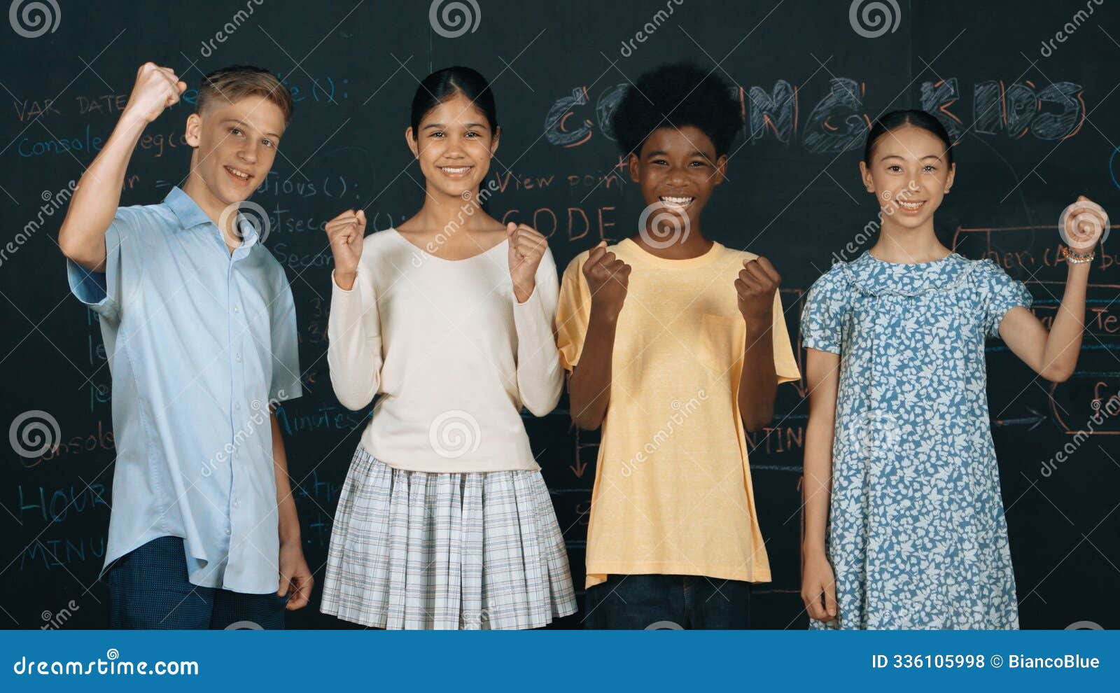 Diverse Academic Student Cheering and Celebrate Successful Project ...