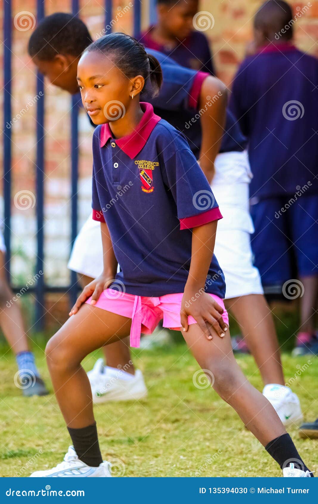 Diverse African Primary School Children Doing Physical Exercise PT ... Diverse African Primary School Children Doing Physical Exercise PT ...
