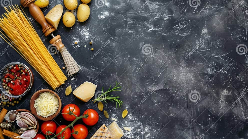 Diverse Array of Food on Table Stock Photo - Image of indulgent ...
