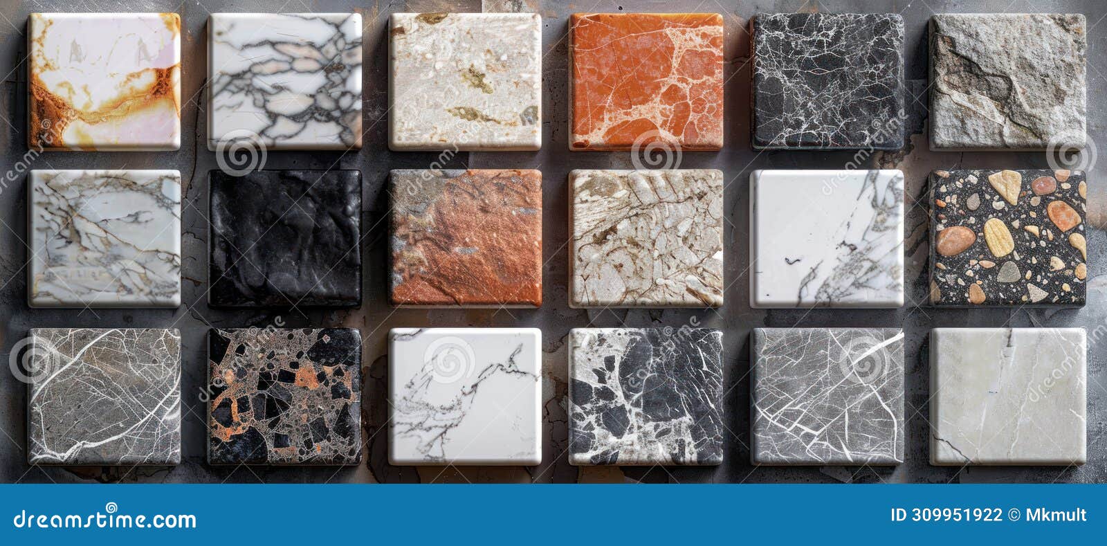 Diverse Array of Marble Tiles Stock Photo - Image of craftsmanship ...