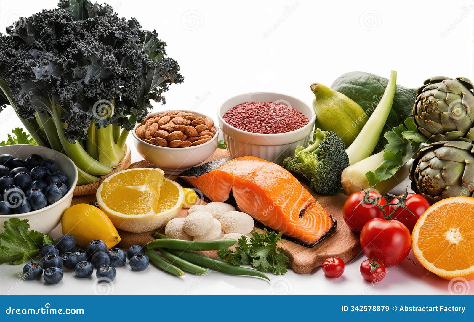A Diverse Array of Nutrient-rich Foods, Highlighting the Importance of ...