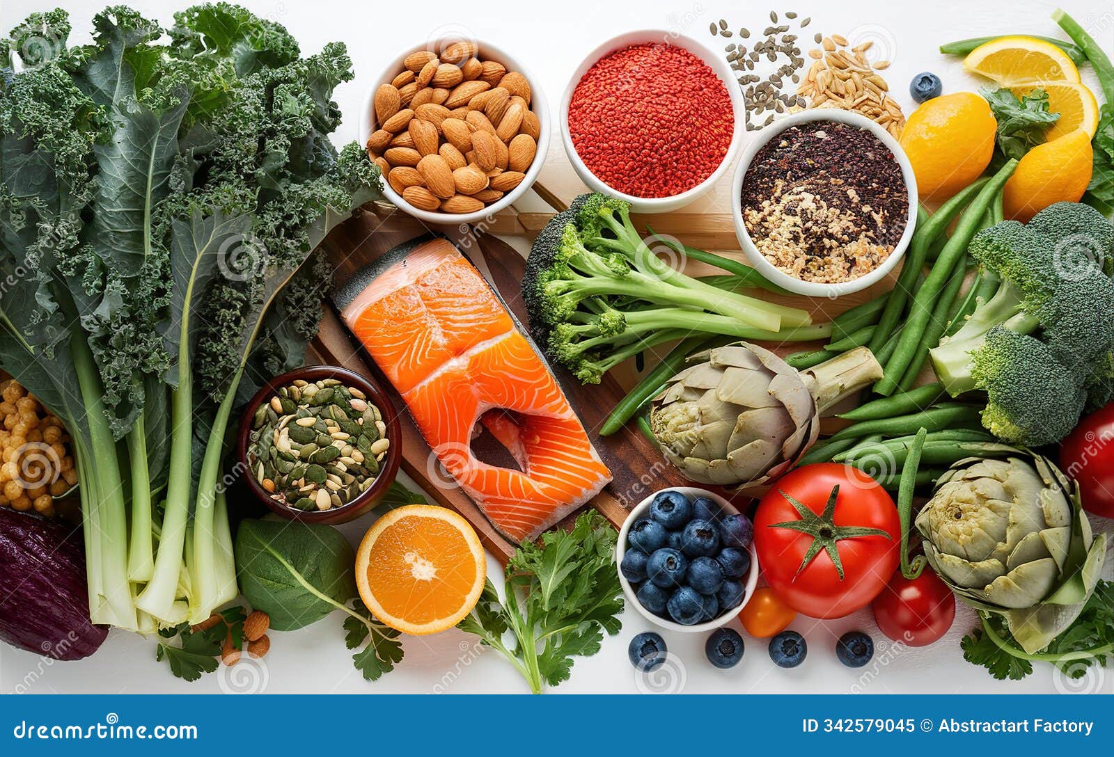 A Diverse Array of Nutrient-rich Foods, Highlighting the Importance of ...