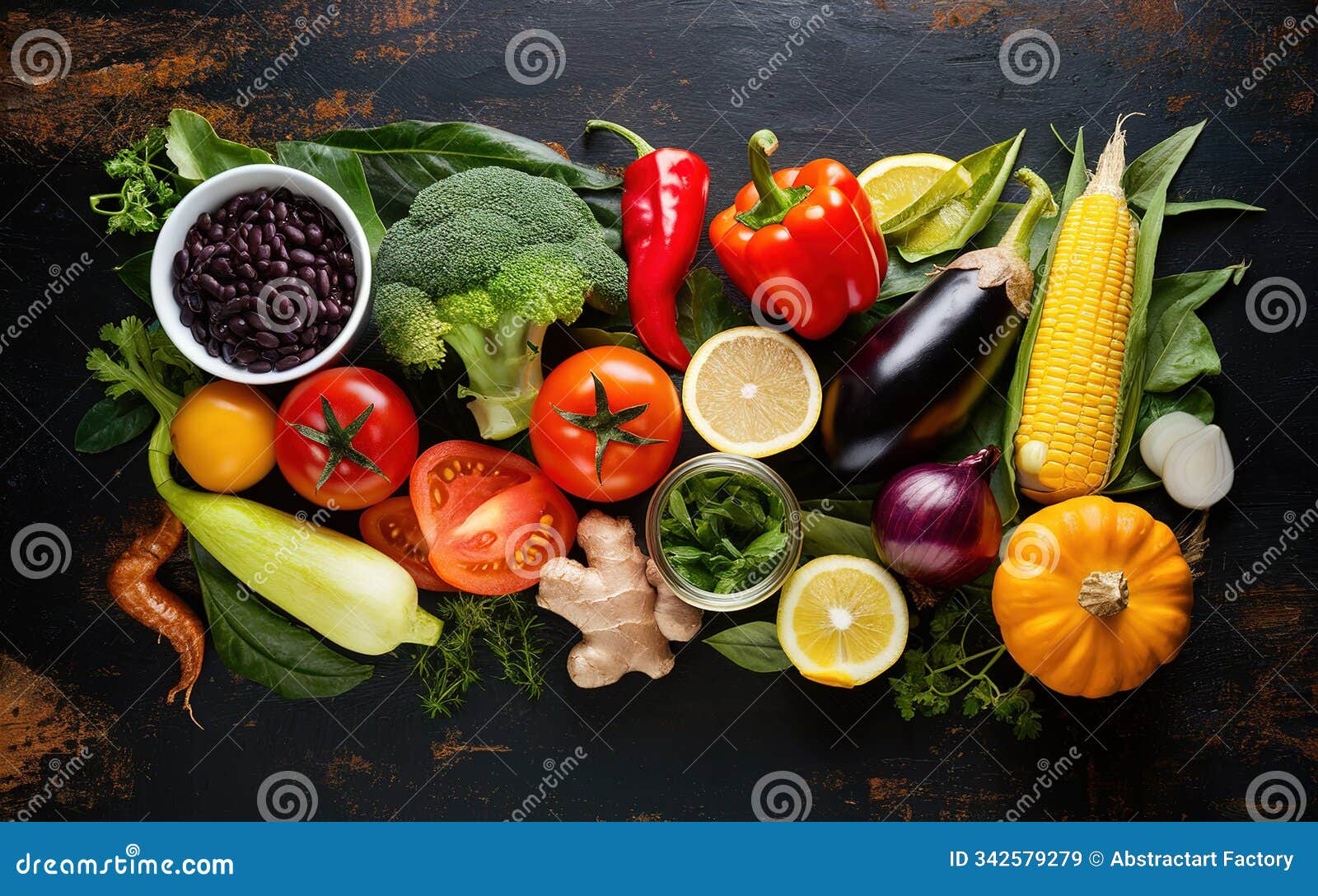 A Diverse Array of Nutrient-rich Foods, Highlighting the Importance of ...