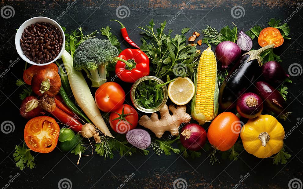 A Diverse Array of Nutrient-rich Foods, Highlighting the Importance of ...