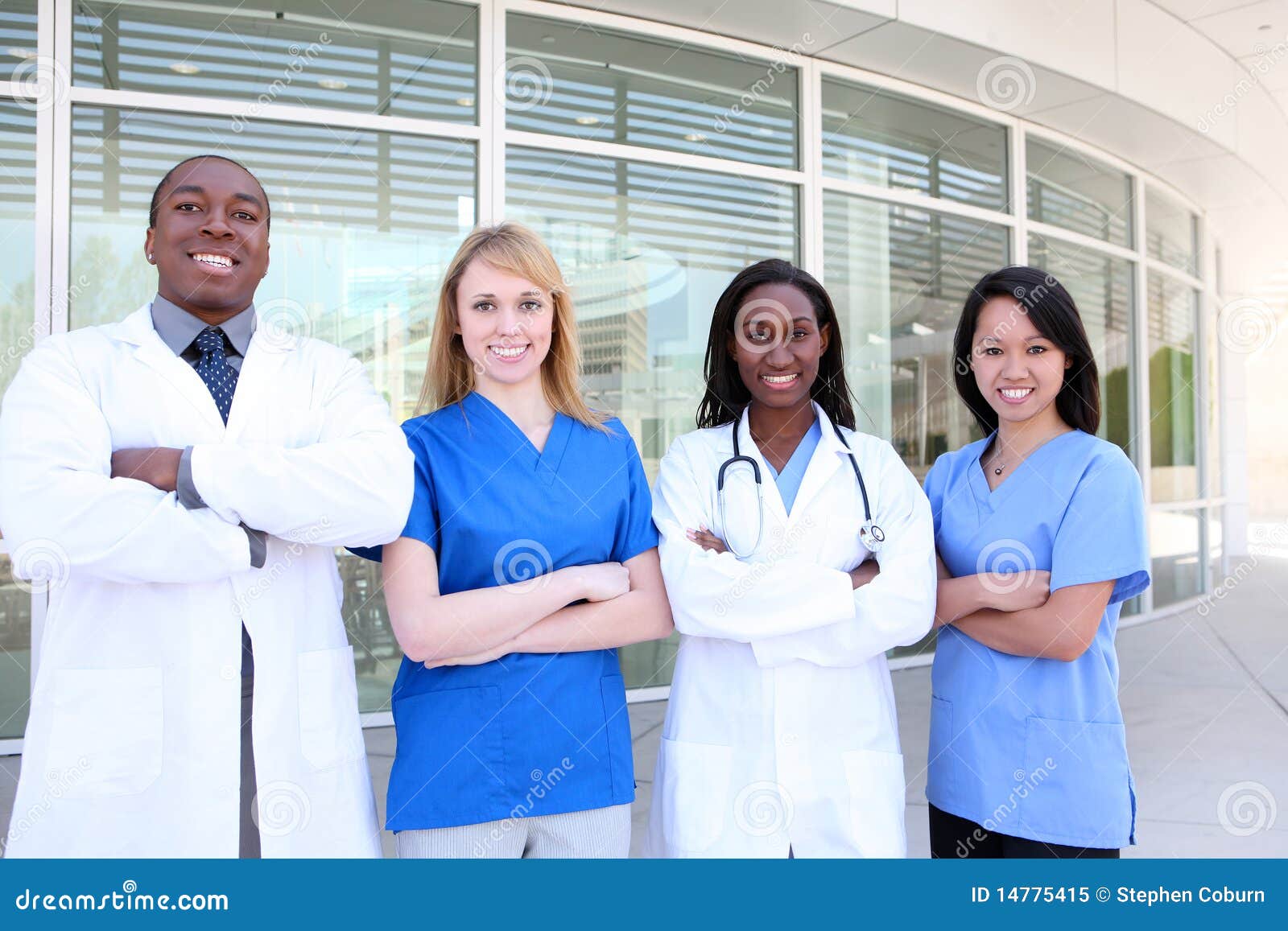 Diverse Attractive Medical Team Stock Image - Image of lady, business ...