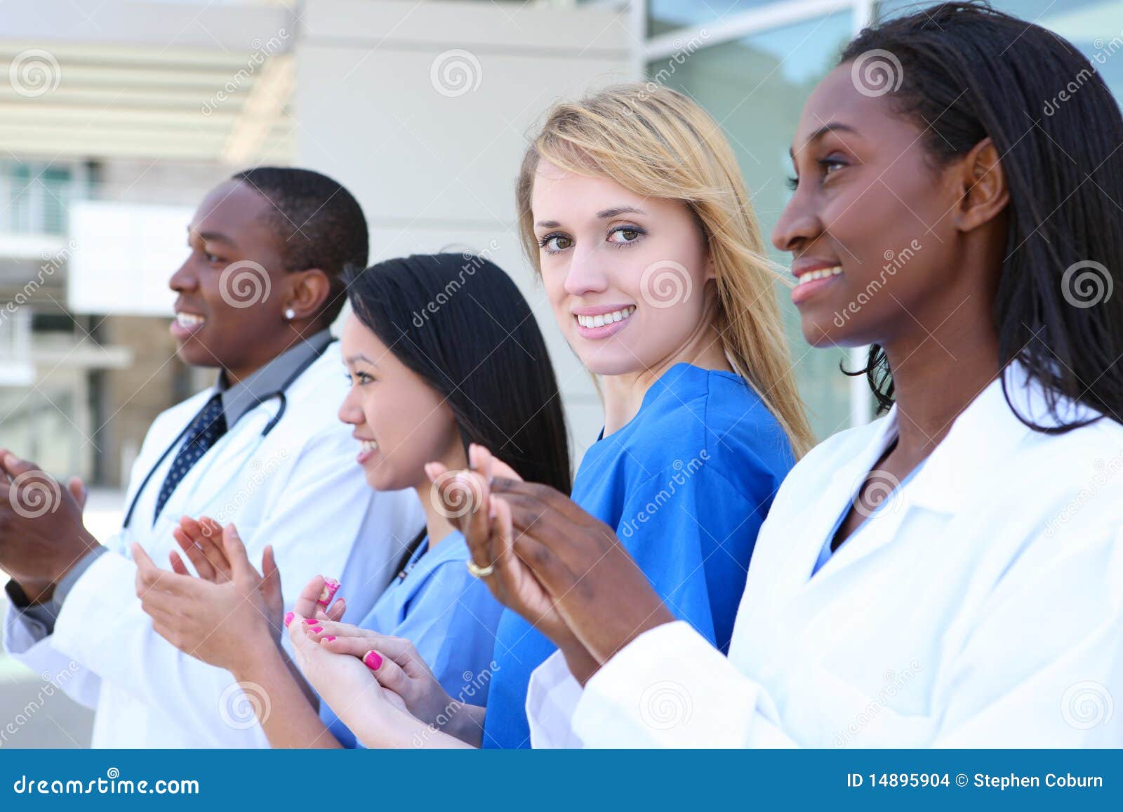 Diverse Attractive Medical Team Stock Photo - Image of female ...