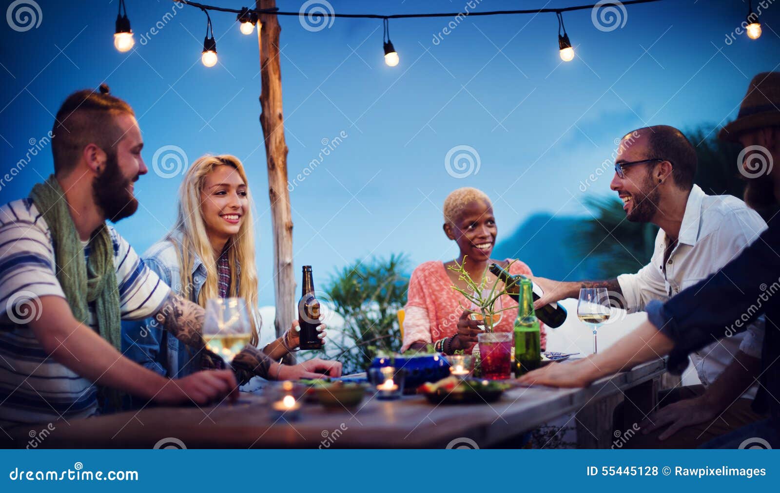 Diverse Beach Summer Party Roof Top Fun Concept Stock Photo - Image of ...