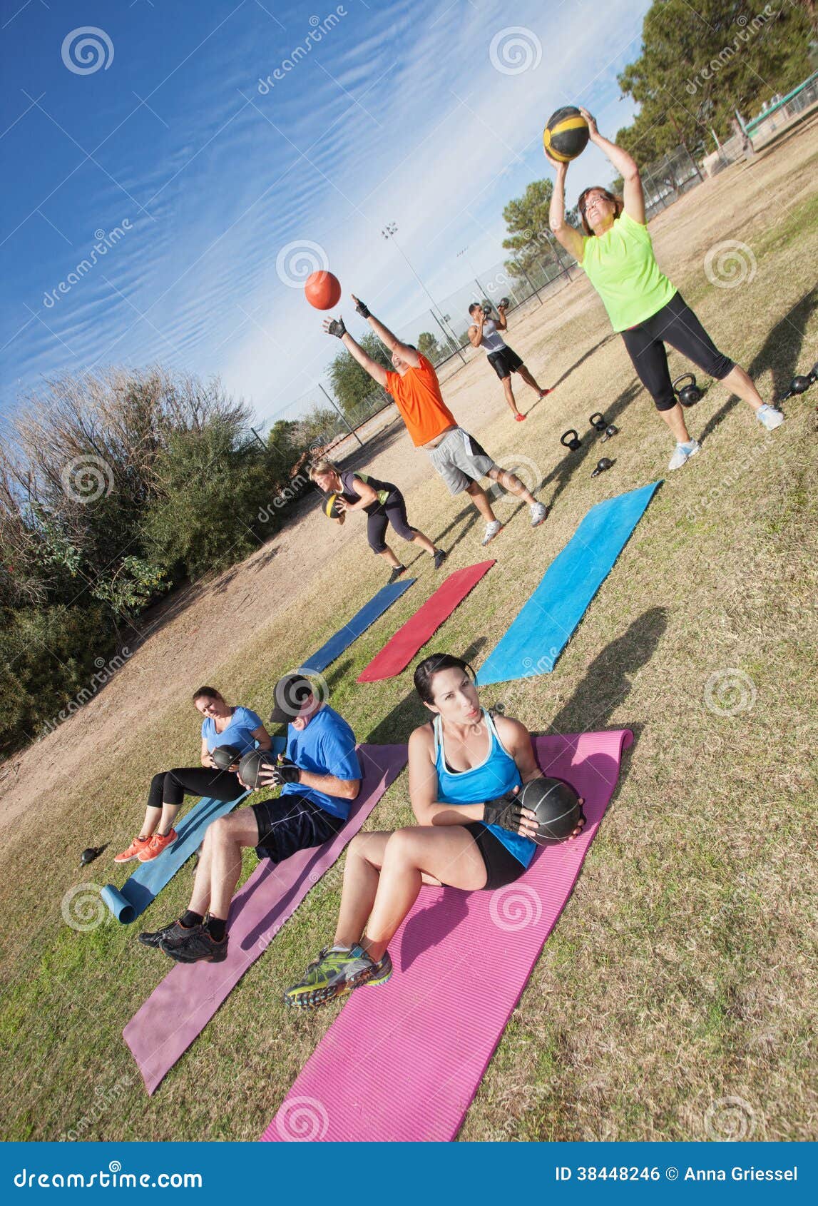 Diverse Boot Camp Fitness Class Stock Photo - Image of beautiful, adult ...