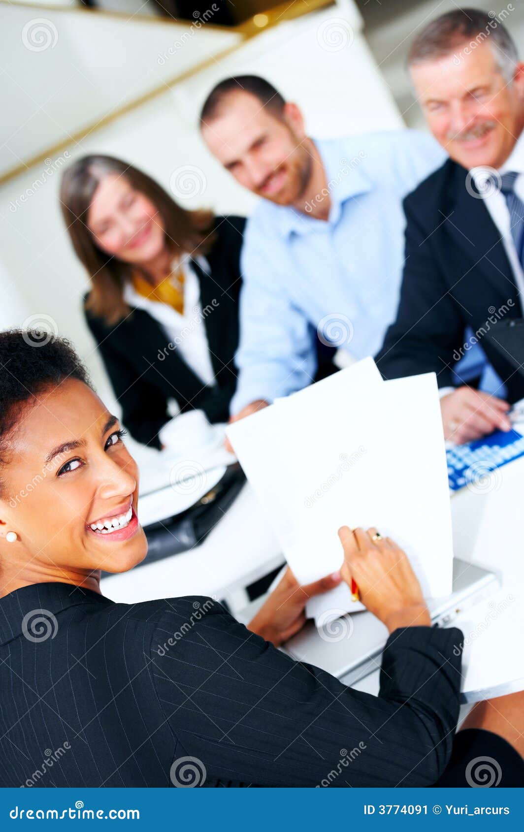 Diverse Business Group Meeting Stock Image - Image of happy, meeting ...