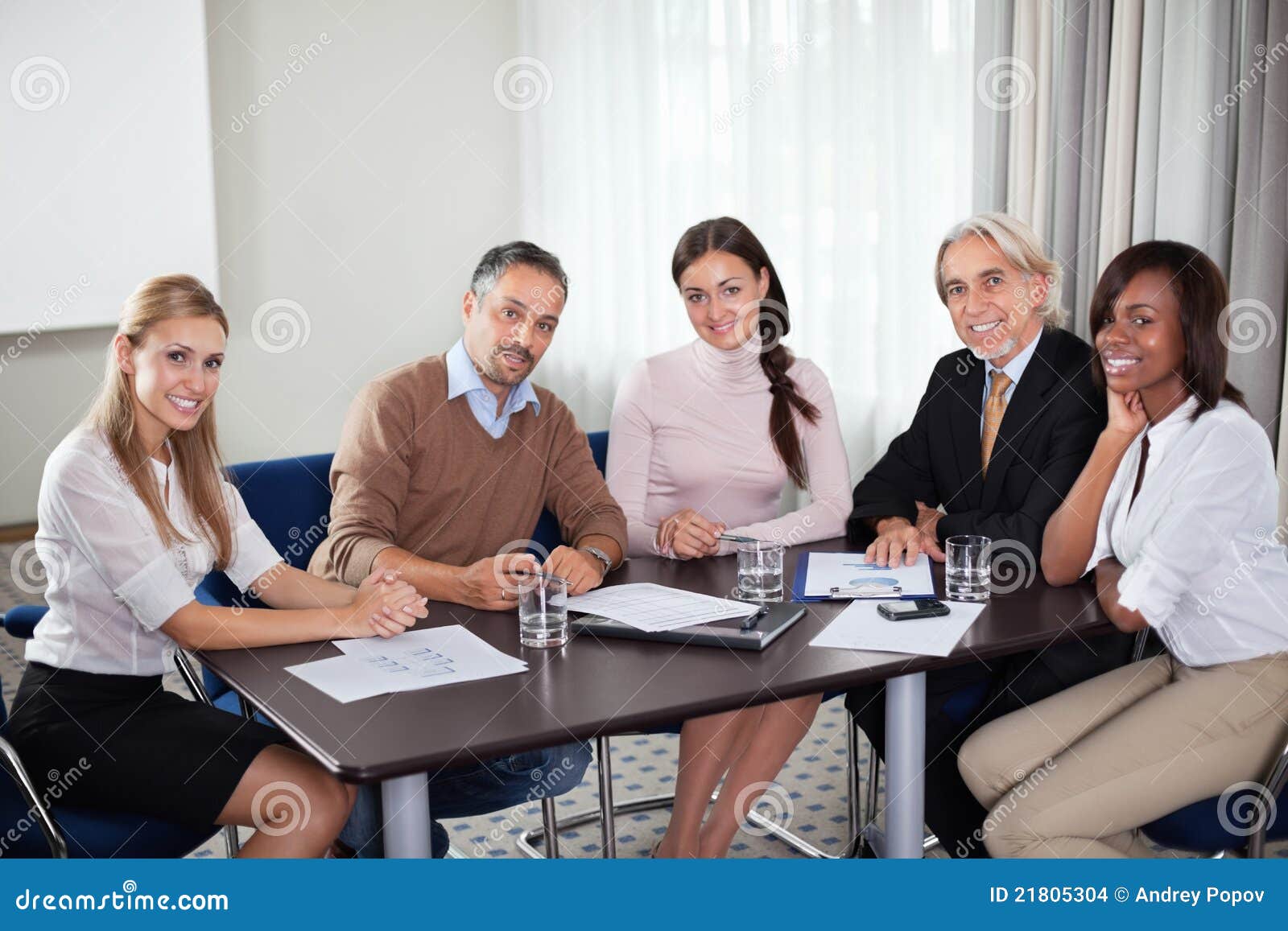 Diverse Business Group at Meeting in Office Stock Photo - Image of ...