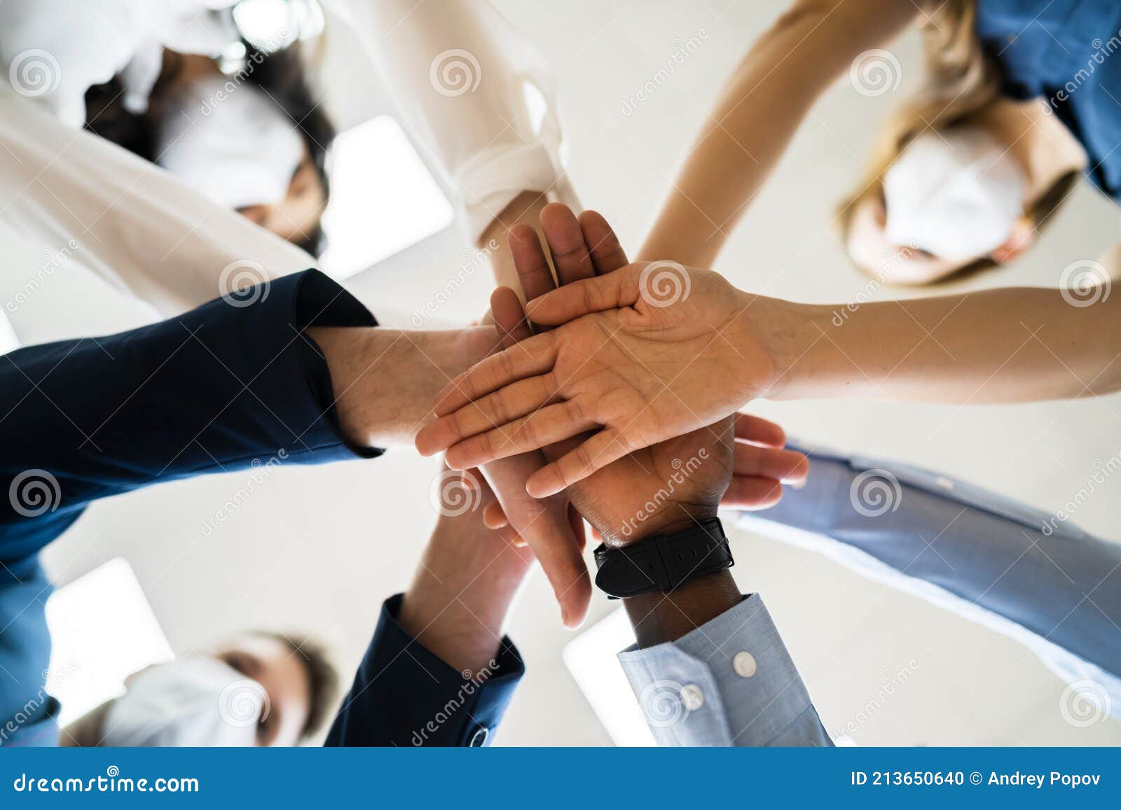 Diverse Business People Hands Stack. Community Stock Photo - Image of ...