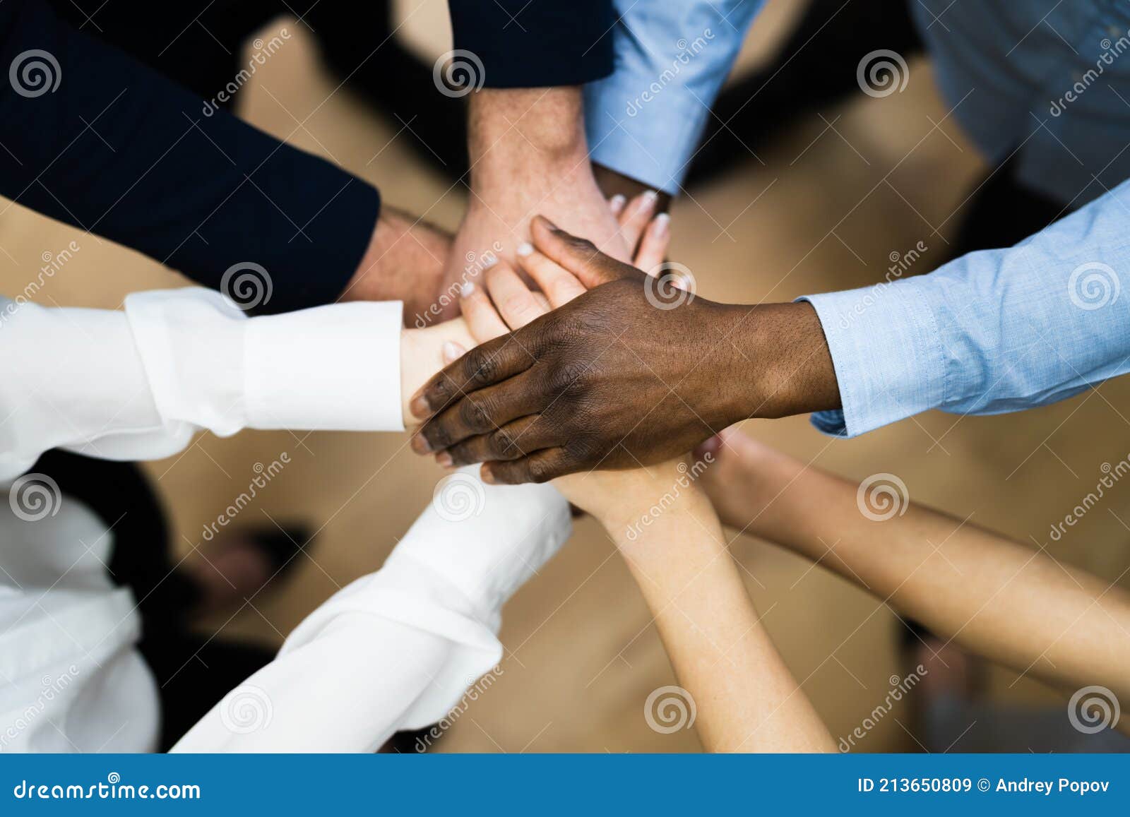 Diverse Business People Hands Stack. Community Stock Image - Image of ...
