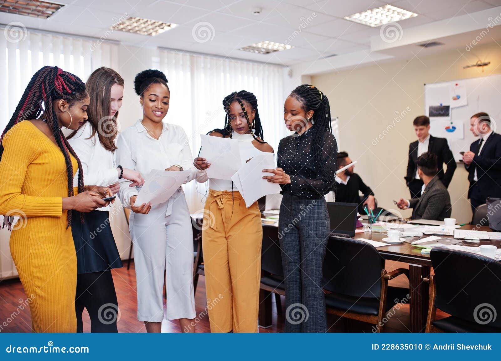 Diverse Business People on a Meeting at Round Table Stock Photo - Image ...