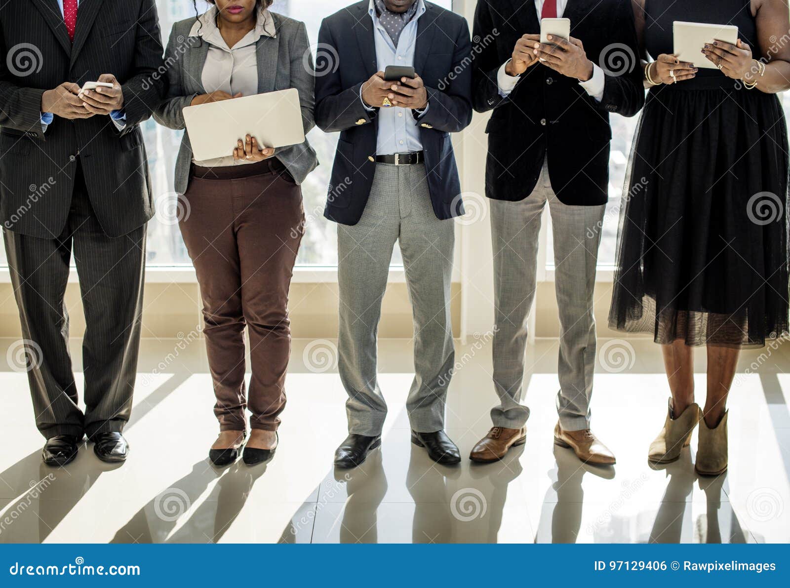 Diverse Business People Use Digital Devices Stock Photo - Image of arab ...