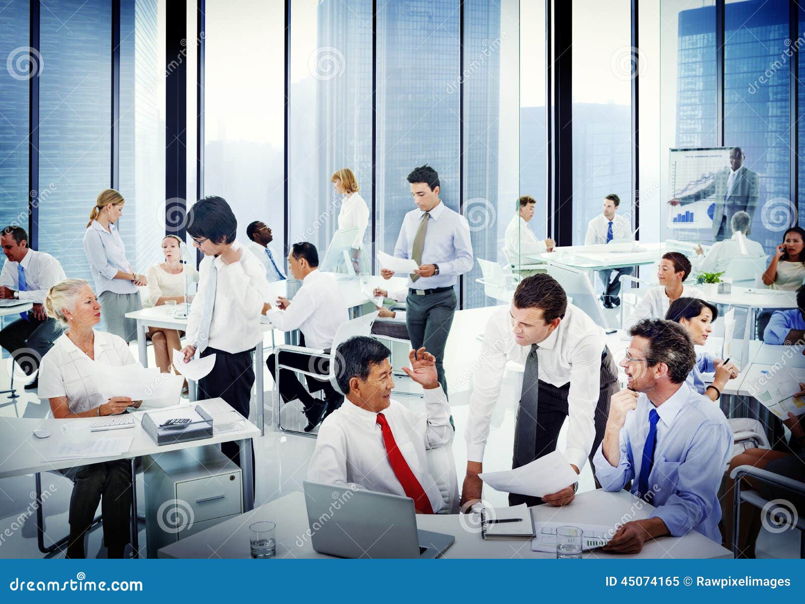 Diverse Business People Working in the Office Stock Image - Image of ...