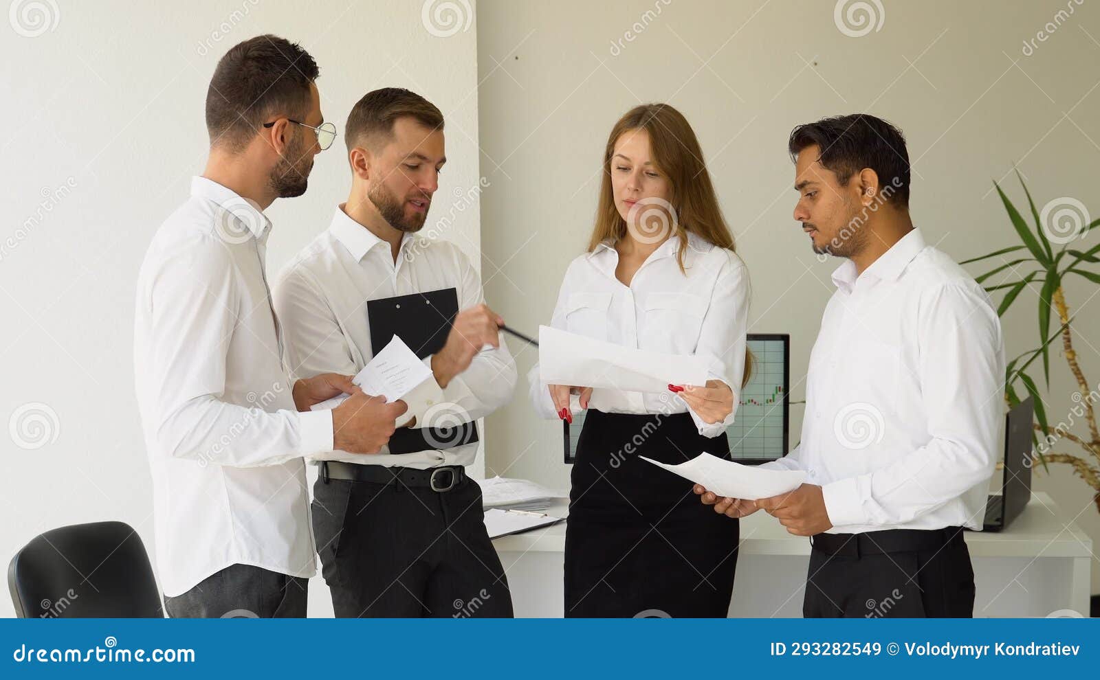 Diverse Business People Working Together in Corporate Office Stock ...