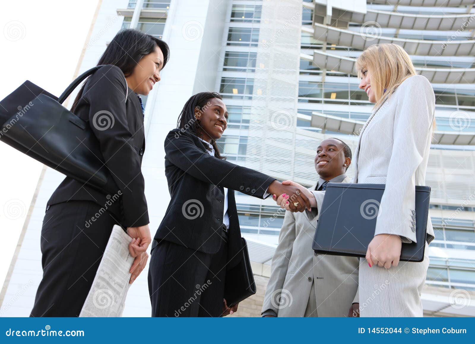 Diverse Business Team Handshake Stock Photo - Image of meeting ...