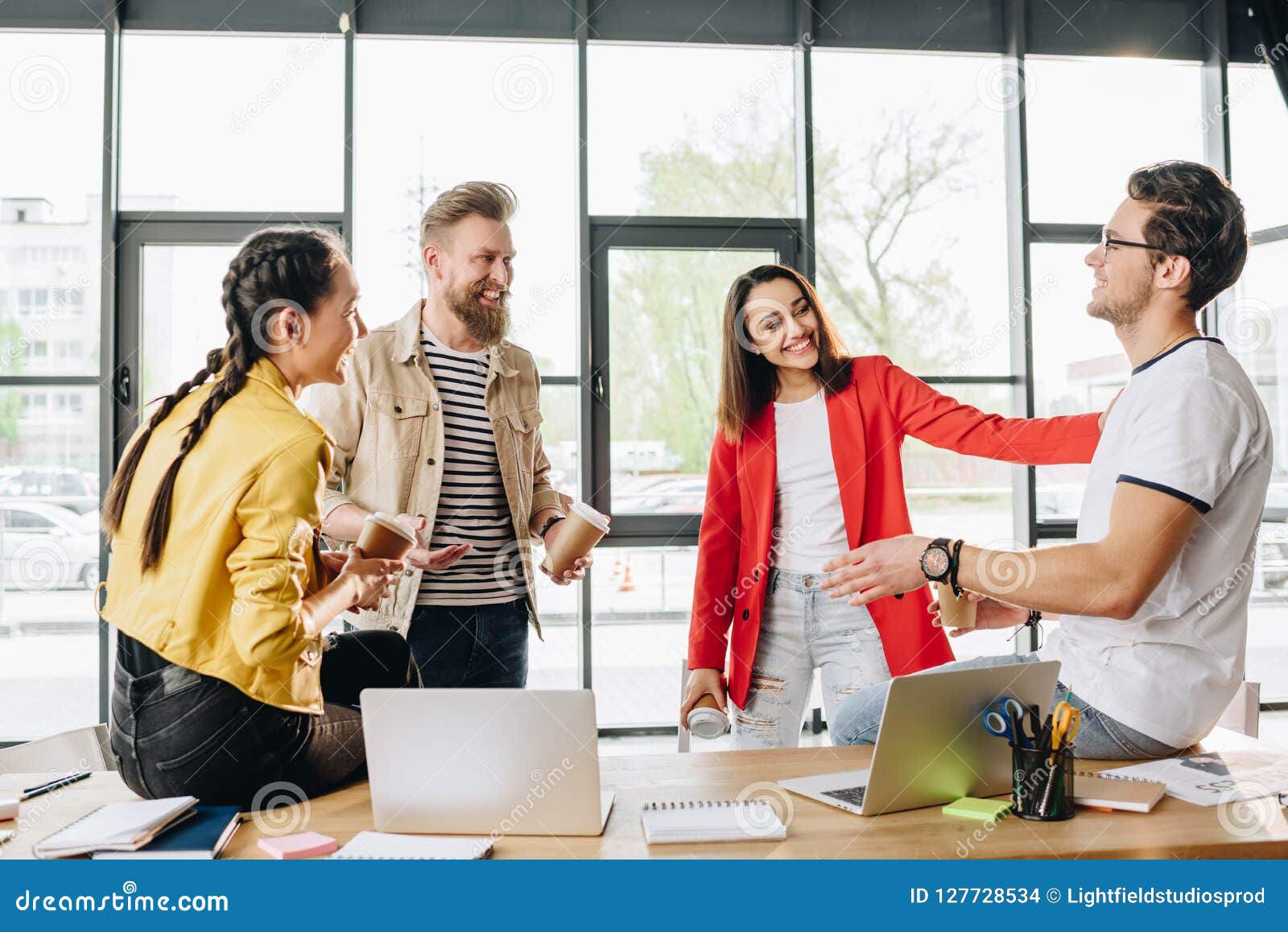 Diverse Business Team Having Fun while Working Stock Photo - Image of ...