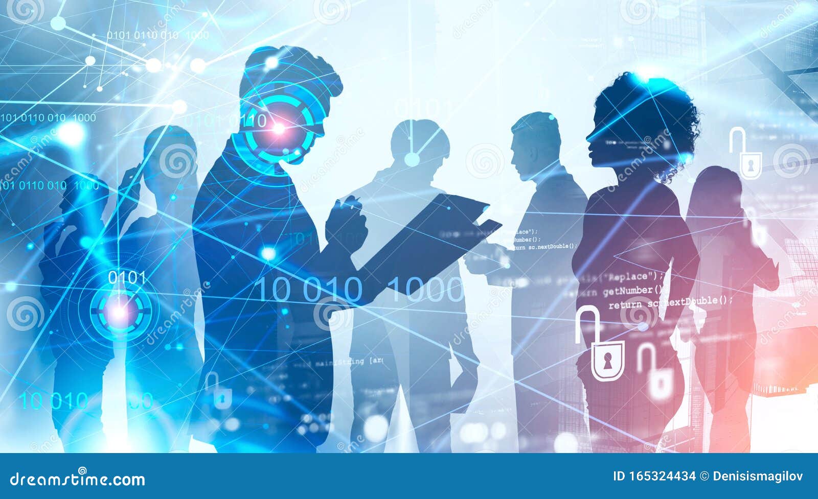 Diverse Business Team Hud Network Interface Stock Photos - Free ...