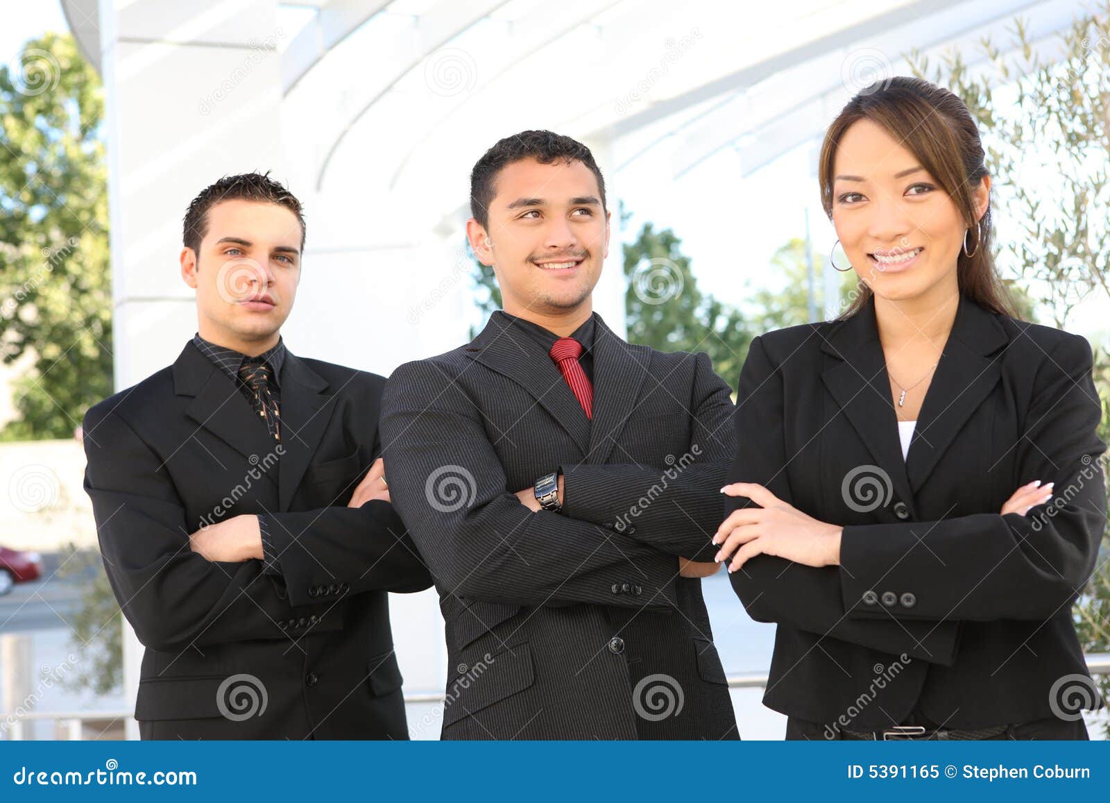 Diverse Business Team at Office Building Stock Image - Image of ...