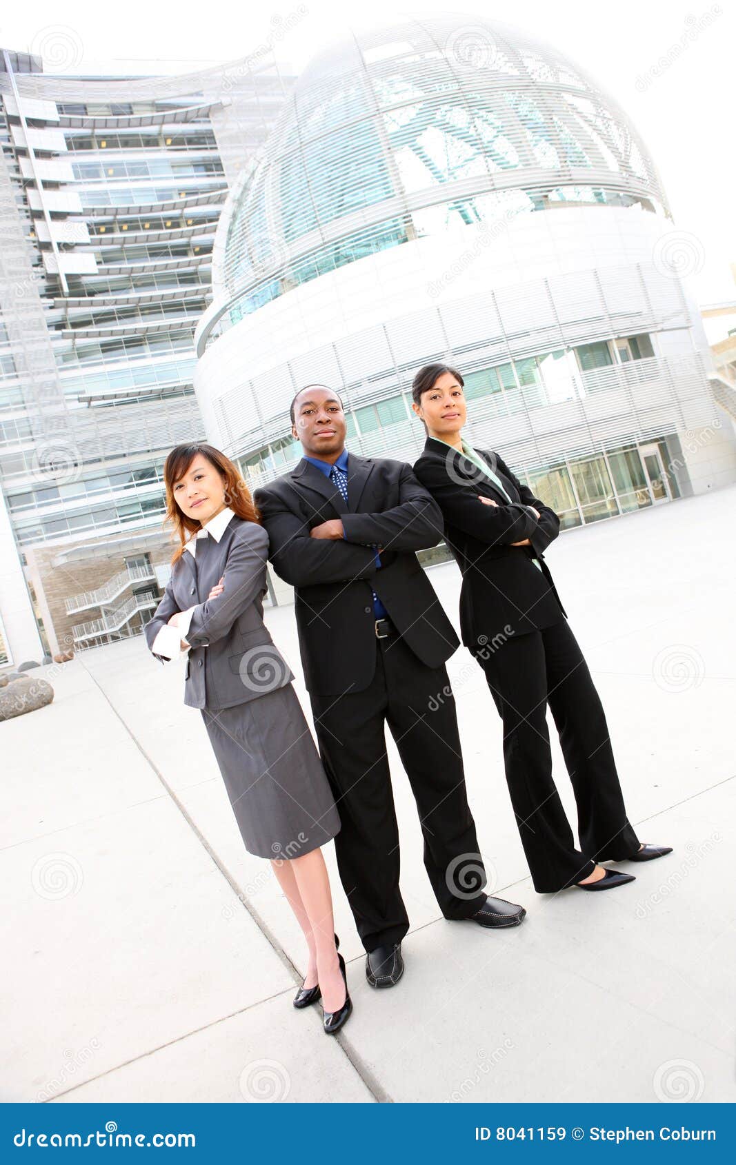Diverse Business Team at Office Building Stock Image - Image of ...