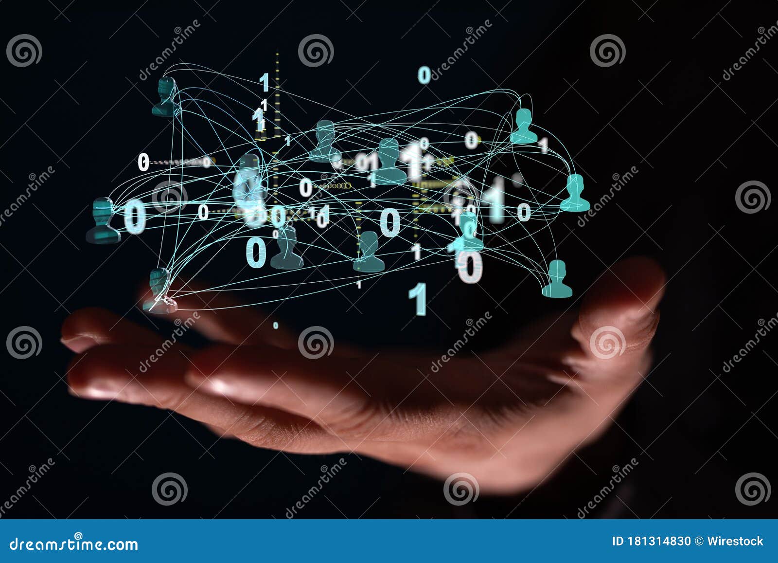 A Diverse Business Team Succes, Network Icons Stock Photo - Image of ...