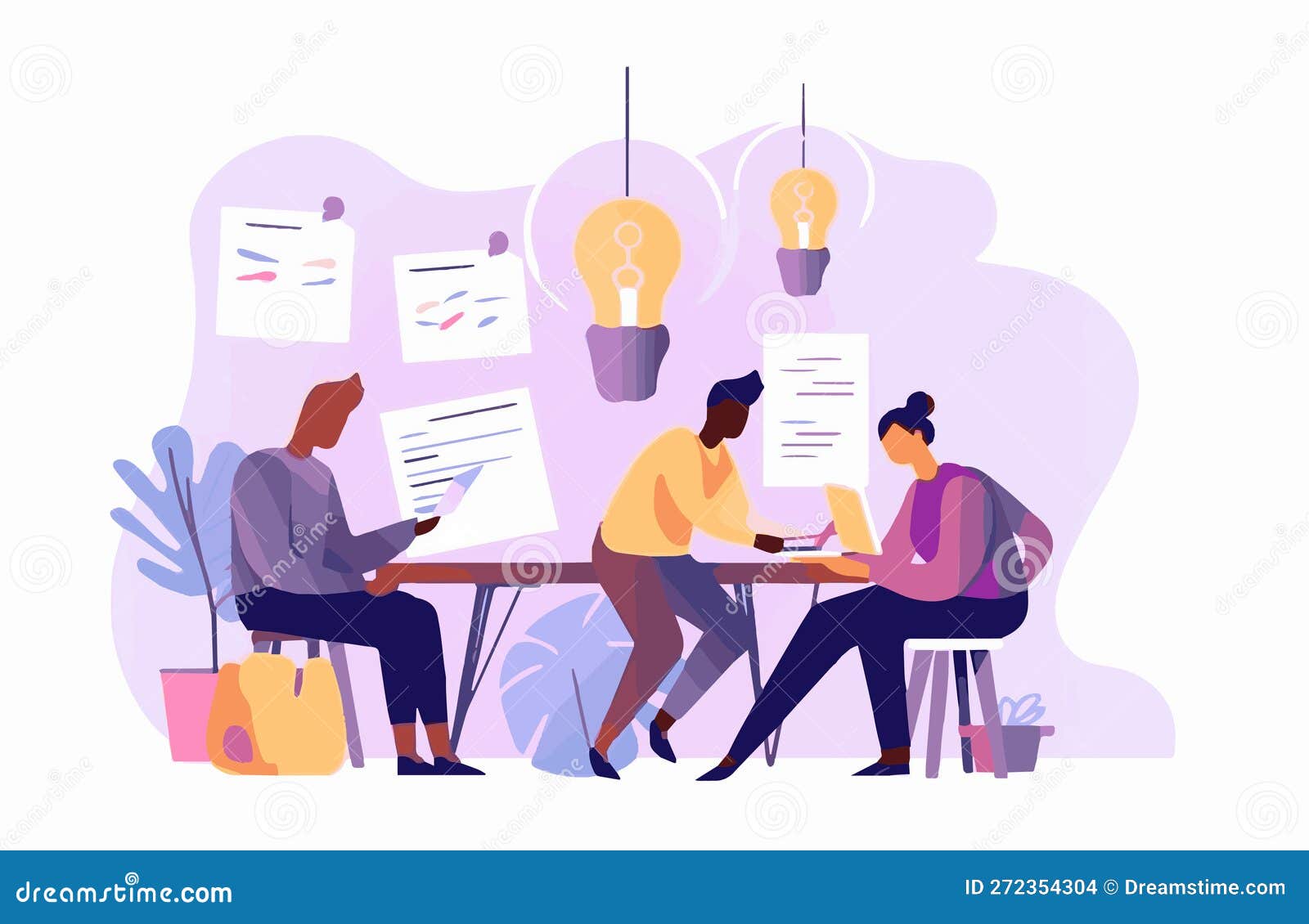 Diverse Business Team Taking Part in a Brainstorming Session, Creative ...