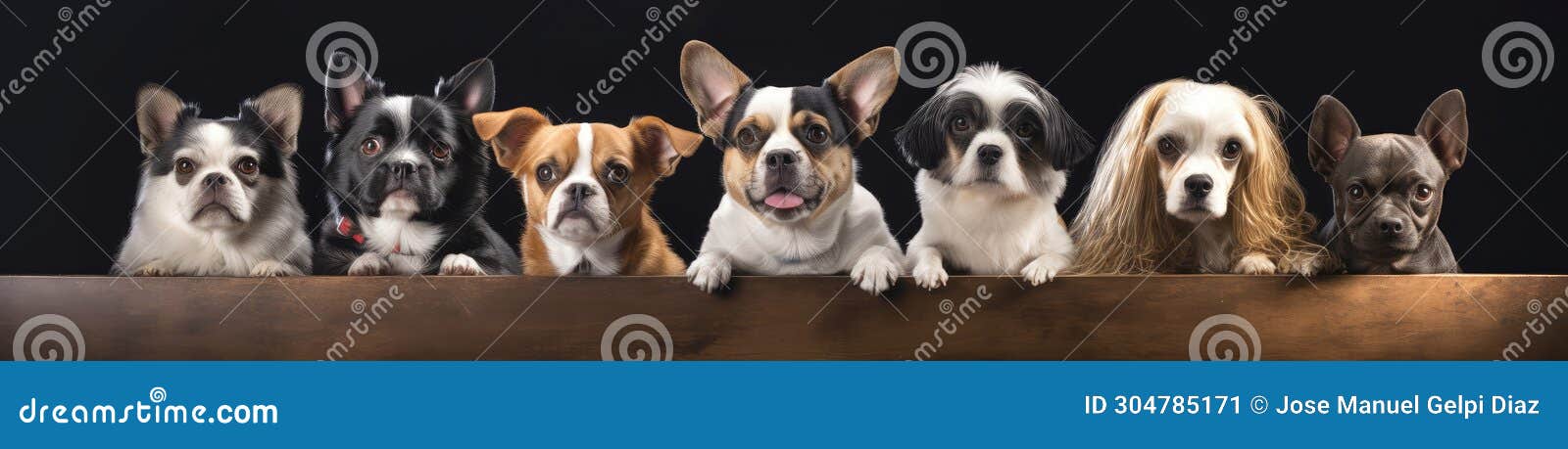 Diverse Canine Line-Up: Expressive Faces of Various Dog Breeds ...