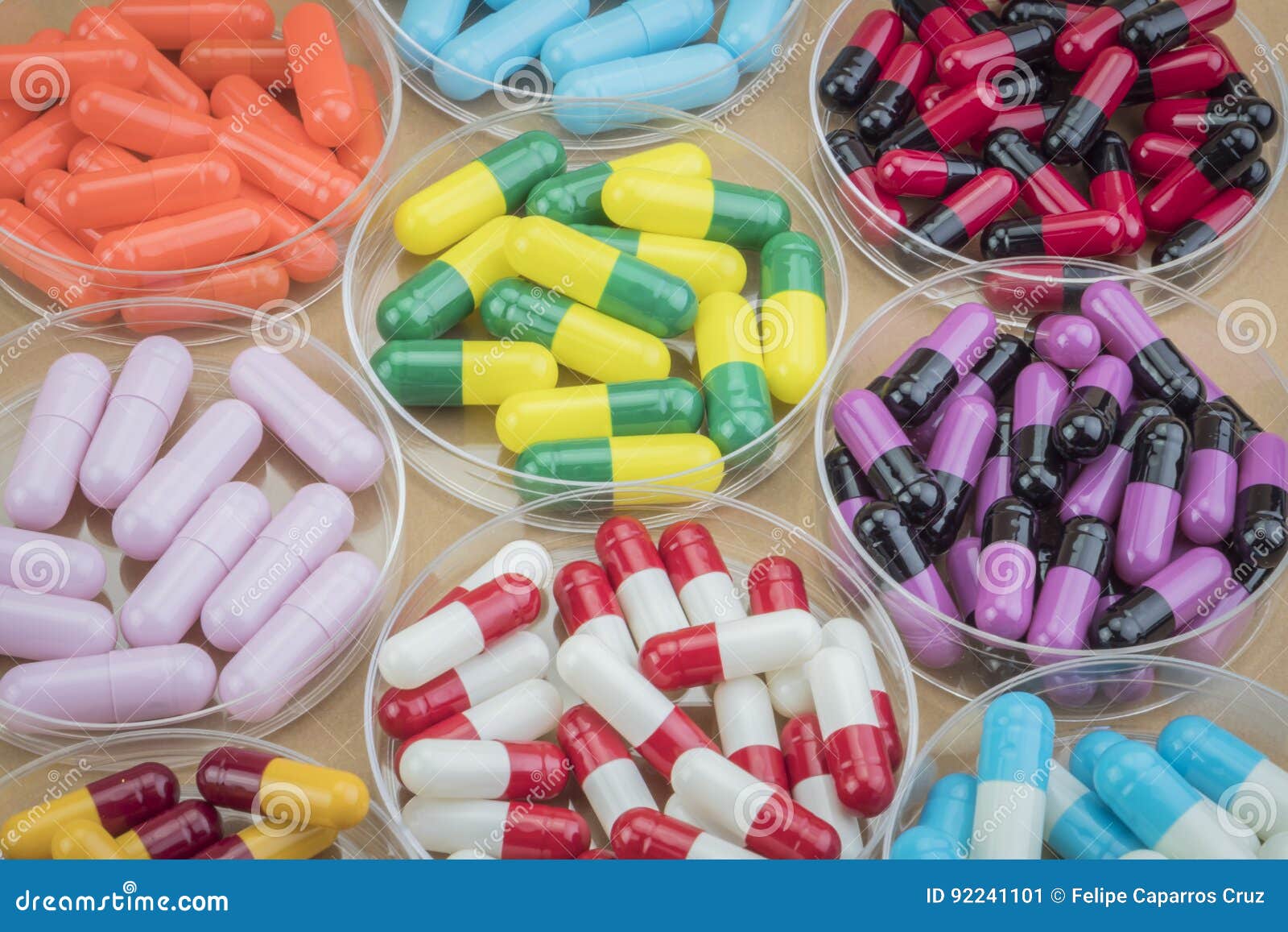 Diverse Capsules of Different Colors Stock Image - Image of objects ...