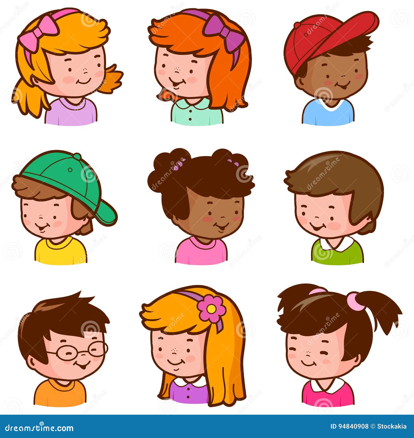 Diverse Group of Children. Vector Illustration Stock Vector ...