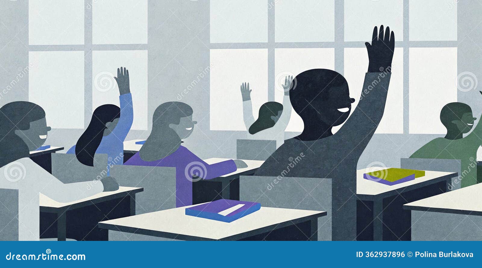 Students Engaged In Conversation In A Curved Wooden Seating Classroom ...