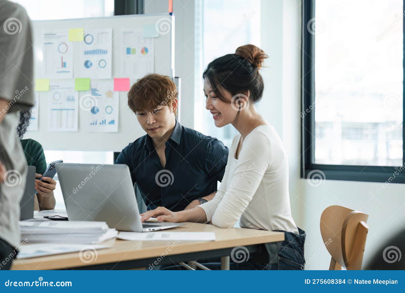 Diverse Colleagues Working on Project Together. Diverse Team of ...