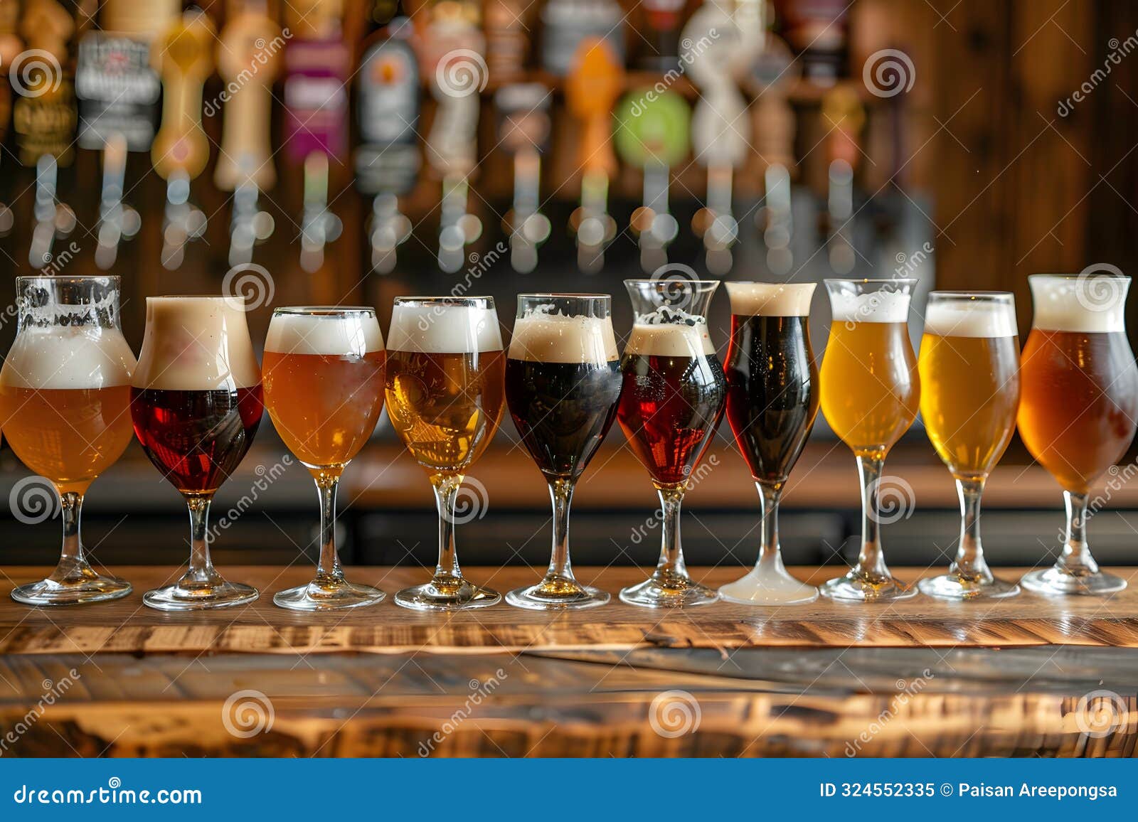 A Diverse Collection of Beers from Different Countries Stock ...