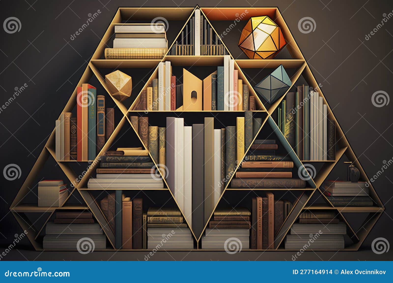 Diverse Collection of Books on a Bookshelf for Your Next Project. Stock ...