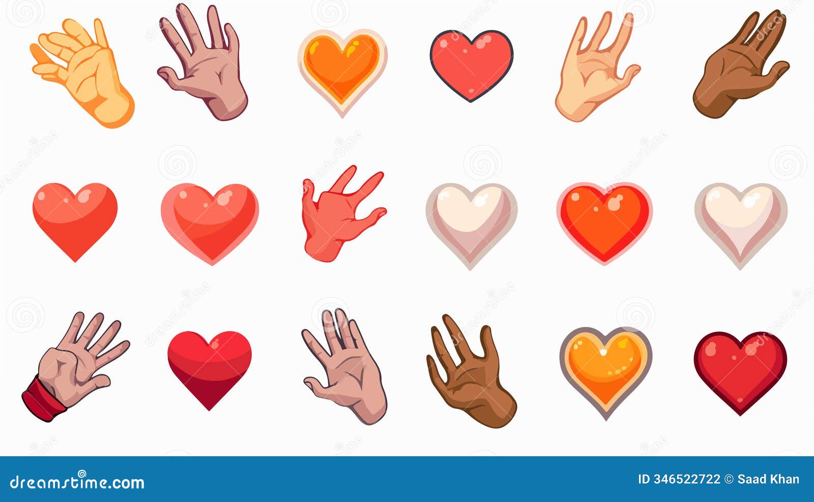 Diverse Collection of Hand Gesture Stickers for Communication Stock ...