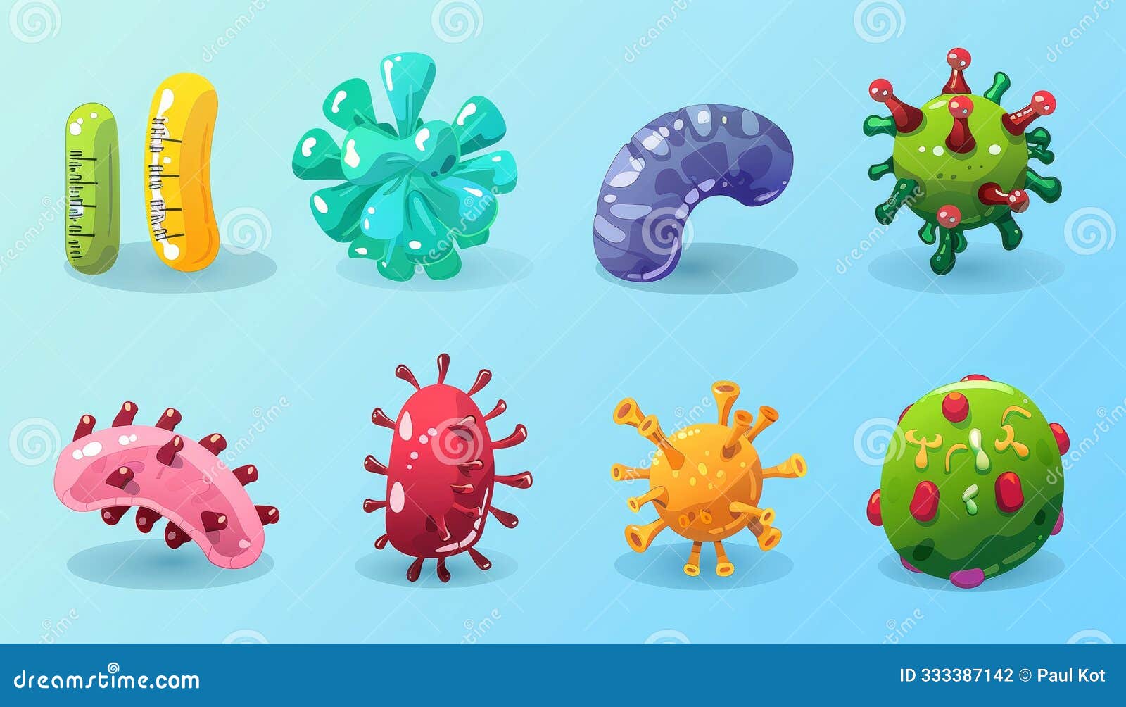 Diverse Collection of Isolated Microbial Pathogens Viruses, Bacteria ...