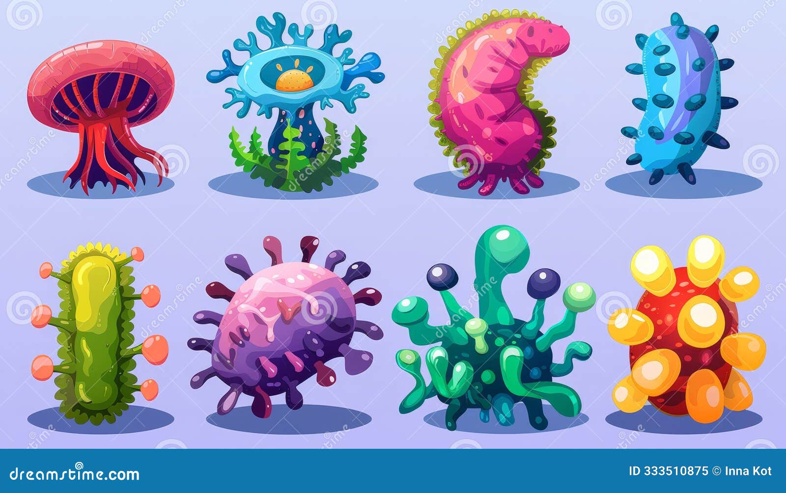 Diverse Collection of Isolated Pathogen Cells Viruses, Bacteria, and ...