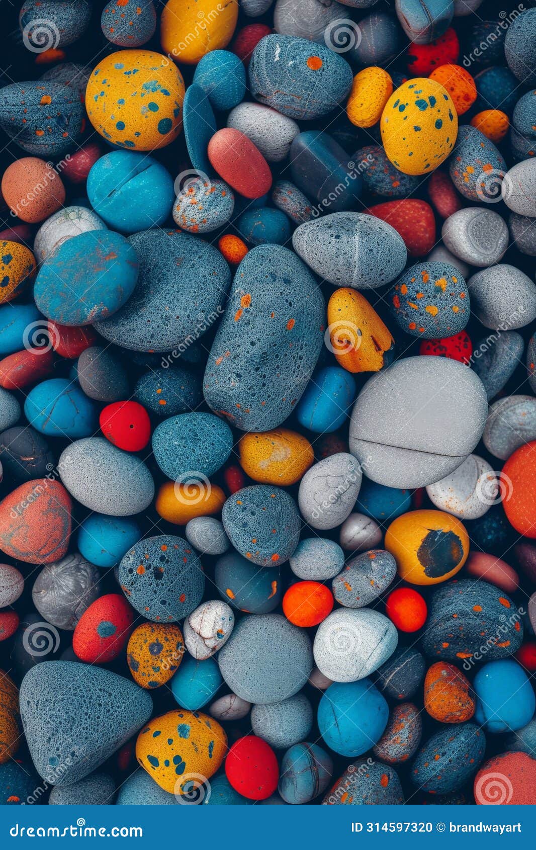 A Diverse Collection of Multicolored Rocks Stock Illustration ...