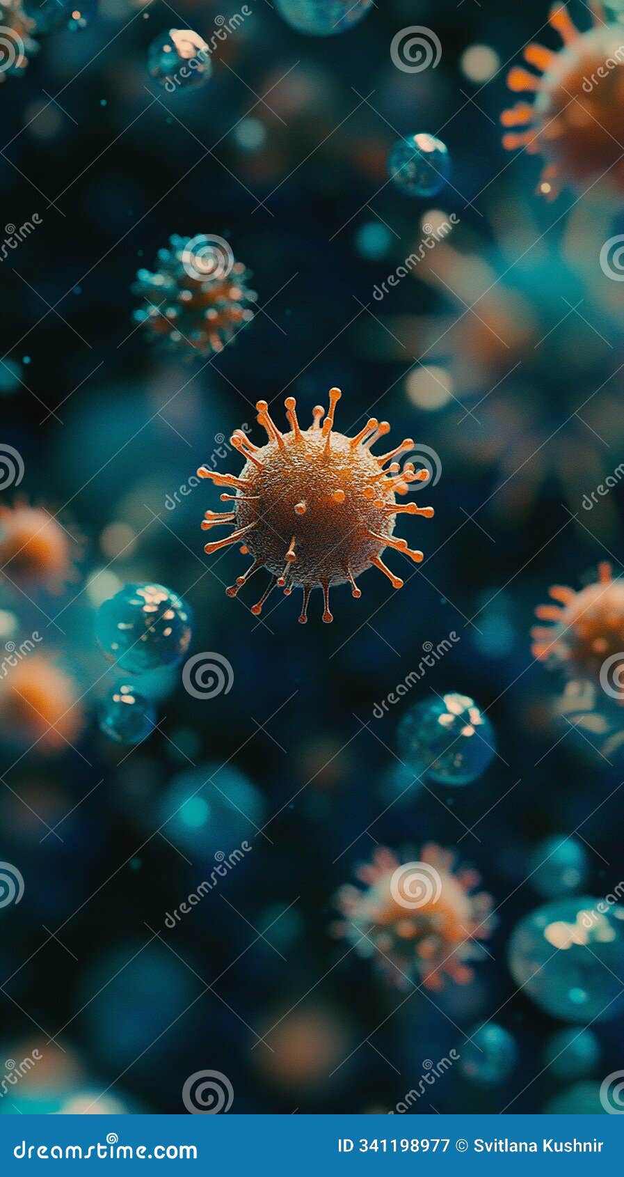 Diverse Colorful Microorganisms, Bacteria and Viruses. Unique Texture ...