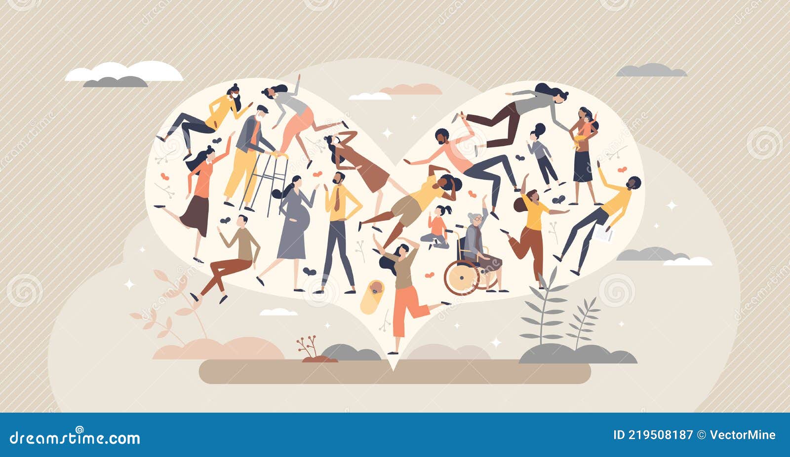 Diverse Community with Various Different Society Groups Tiny Person ...