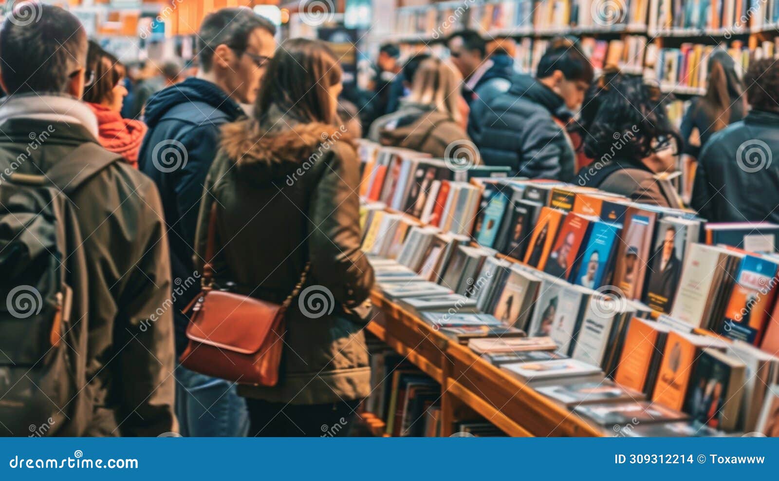 Diverse Crowd Browsing Books in a Cozy Bookstore Stock Photo - Image of ...