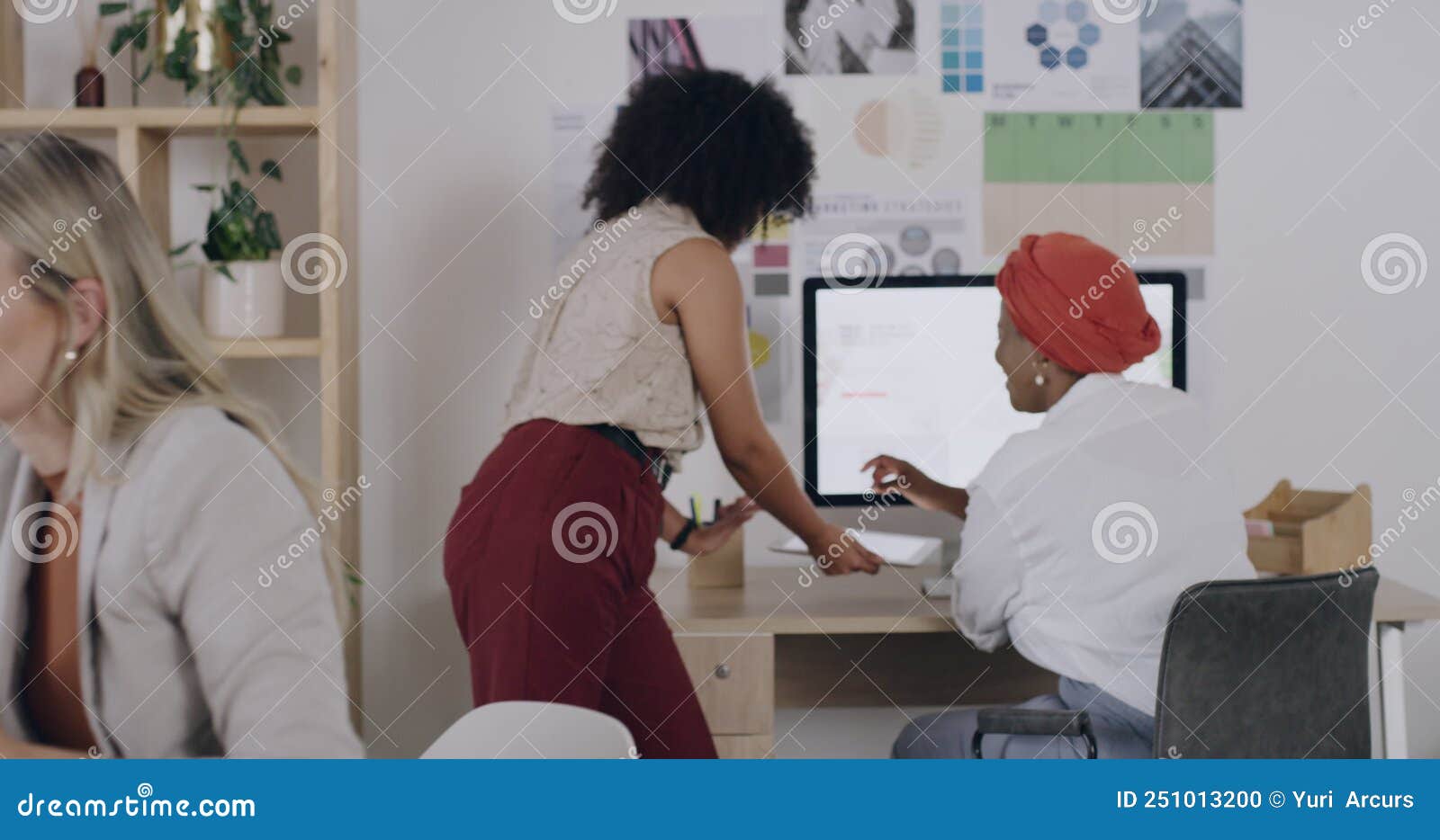 Diverse Design Team Working Together on a Project in the Office. Group ...